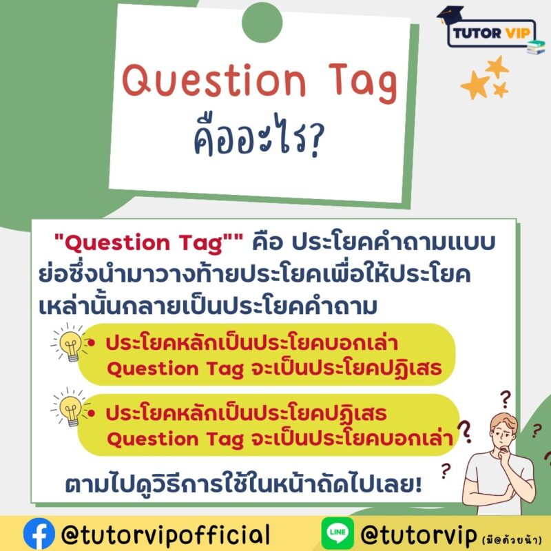 สรุปหลักการใช้ Question Tag แบบกระชับ! | TUTOR VIP